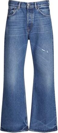 Acne Studios Jean droit en coton et cuir