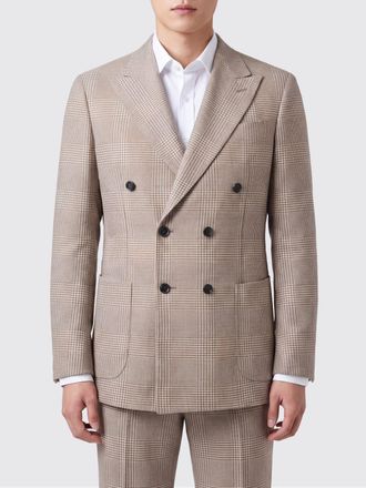 Sartorio Napoli Zweireihiger Blazer aus Schurwolle mit Prince-of-Wales-Karomuster