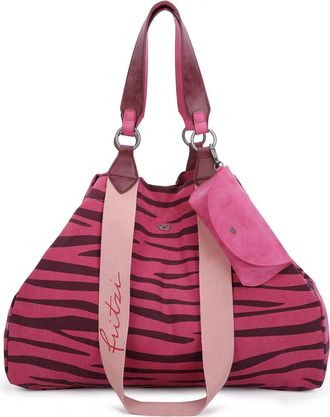 Fritzi Aus Preußen Canvas Izzy Bag Zebra Pink