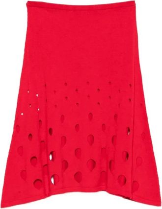 Gimaguas Femme, Jupes, Rouge, Taille: 38 FR Jupe Midi Aros