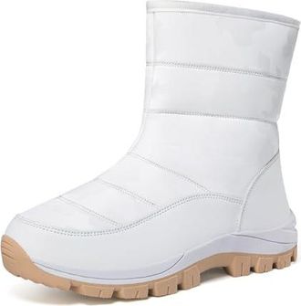 Pangolin Bottes de Neige Femme Apr&egrave;s-Ski Mi-Mollet Chaudes Doubl&eacute;es - Tige D&eacute;perlante Anti-Froid - Semelle Antid&eacute;rapante Crant&eacute;e - Chaussures dHiver Confortabl