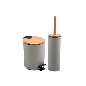 Spirella Treteimer 3L & Toilettenbürste Adonis Taupe im Set