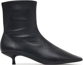 Calvin Klein Stiefeletten Round Kitt Heel Ankle Boot Nappa HW0HW03169 Schwarz