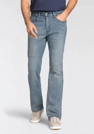 Levi's Bootcut-Jeans LEVIS 527 SLIM BOOT CUT, Herren, Gr. 30, L&auml;nge 34, blau (here we stop), Denim/Jeans, Obermaterial: 99% Baumwolle, 1% Elasthan, slim fit,