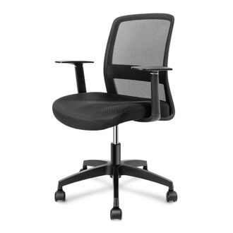 Generic Ergonomischer B&uuml;rostuhl, Verstellbarer Drehstuhl mit Lendenwirbelst&uuml;tze, Schreibtischstuhl mit T-Armlehnen, atmungsaktiver Netzgewebestuhl