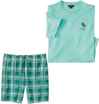 Atlasformen Pyjashort Jersey Paradise Beach - XXL