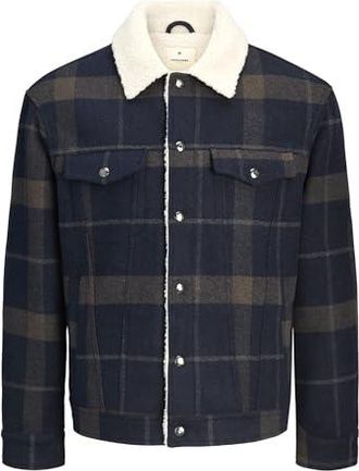 Jack & Jones Jprblutexas Wool Blend Trucker Veste en Laine pour Homme Bleu Marine fonc&eacute; Taille XL, Bleu Marine, x_l