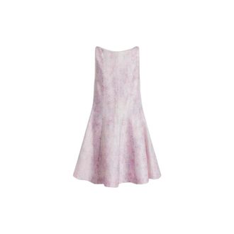 Alberta Ferretti Femme, Robes, Rose, Taille: 36 FR Robe Mini Sans Manches en Organza de Soie