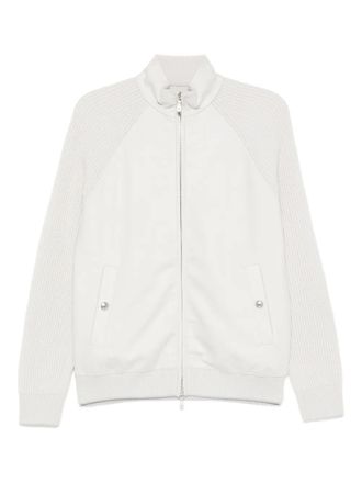 Eleventy veste bomber &agrave; empi&egrave;cements - Blanc