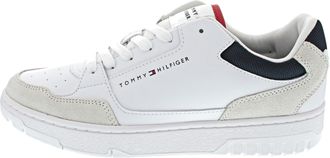 Tommy Hilfiger Herren Basketball Sneaker Schuhe, Weiß (White), 40