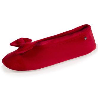 Isotoner Hausschuhe Ballerinas Damen, rot, 41/42 EU