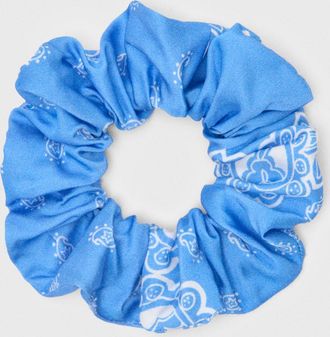 Maje Chouchou En Textile Imprim&eacute; - Bleu Ciel Bandana Print - Maje