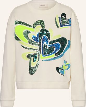 Cartoon Cartoon Sweatshirt Mit Pailletten weiss