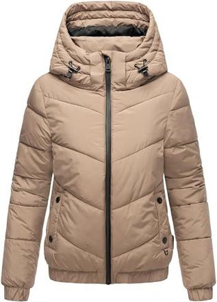 Marikoo Nayanaa XVI XVI XS-XXL Veste dhiver chaude matelass&eacute;e &agrave; capuche pour femme, Taupe/gris, M
