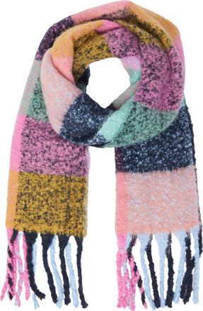 s.Oliver Schal mit Fransen und mehrfarbigem Karo-Muster