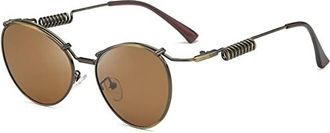Generic Lunettes De Soleil Dextérieur En Métal For Hommes Et Femmes, For Les Vacances, Déplacements Quotidiens La Conduite(Brown)