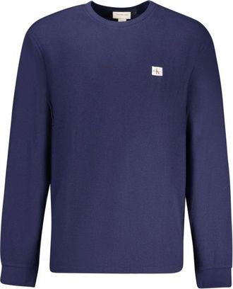 Calvin Klein Homme, Sweatshirts et sweats &agrave; capuche, Bleu, Taille: XL Blu Cotton Sweater