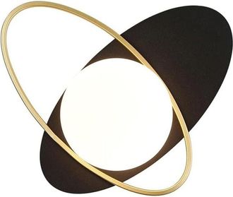 Trade Shop Trade Shop - APPLIQUE LAMPADA DA INTERNO A PARETE IN STILE CONTEMPORANEO CON ATTACCO G9 NERO ORO AQ58