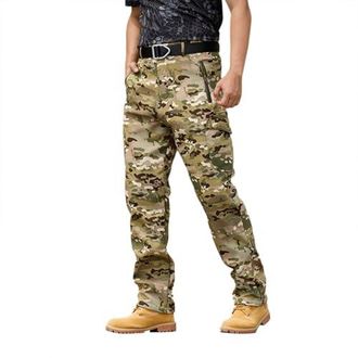 Generic Pantalon de travail stretch pour homme - Coupe droite - Pantalon de jogging - Camouflage - R&eacute;sistant &agrave; lusure - Pantalon de trekking - Pantalon foncti