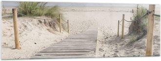 Arttor Panorama Bilder auf Glas 160x50cm Glasbild Strand Düne Eintritt Groß XXL Wanddeko Bild im Glas Schlafzimmer Küche Wandbilder Dekoration Wohnzimmer Mod