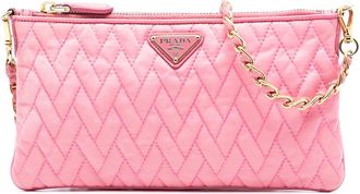 Prada Hobo Bags - Impuntu Tessuto Chain Crossbody - Gr. unisize - in Gold - f&uuml;r Damen