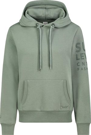 Sublevel Damen Sweathoodie Kapuzenpullover Sweatjacke mit Prints und Kapuze Middle-green1 XXL