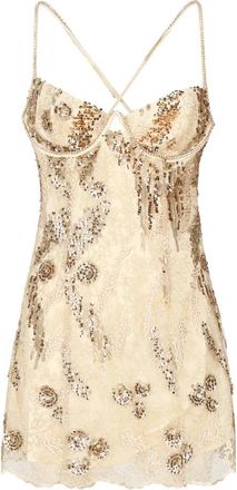 For Love & Lemons Femme, Robes, Jaune, Taille: 42 FR Opal Mini Dress