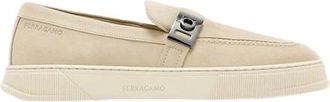 Ferragamo Homme, Chaussures, Beige, Taille: 45 EU Mocassins