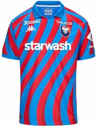 Kappa Maillot Kombat Home SM Caen Bleu/Rouge Homme (FR/ES, Alpha/Lettres, S, Taille Normale, Taille Normale, Bleu)