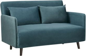 DRAWER Drawer - Canap&eacute; convertible 2 places en velours L120cm - Bleu canard - belushi