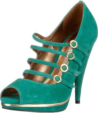 Buffalo London Kid Suede 16040-653, Damen Pumps, grün, (emerald 01), EU 36