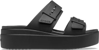 Crocs Pantoletten Brooklyn Sandal Lowwdg 207431 Schwarz