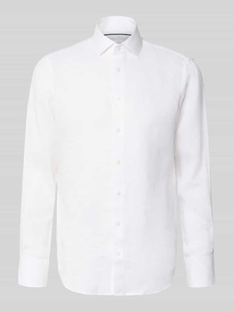 Christian Berg Regular Fit Leinenhemd mit Kentkragen