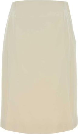 Jil Sander Femme, Jupes, Beige, Taille: 42 FR Technical Cr&ecirc;pe Skirt