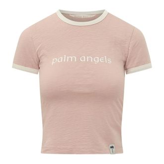 Palm Angels Femme, Tops, Rose, Taille: 38 FR Hollywood Slim Tee
