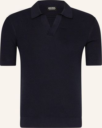 Ermenegildo Zegna Zegna Strick-Poloshirt blau