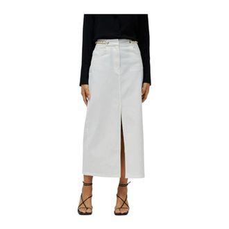 Salsa Wei&szlig;e Denim Midi-Rock - - Skirts - Damen - Wei&szlig; - W28