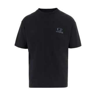 C.P. Company C.p. Company, Homme, Tops, Noir, Taille: M T-Shirt Logo Confort 30/1 Jersey
