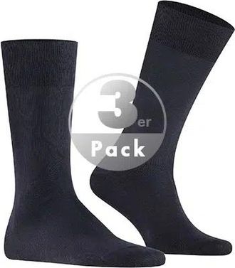 Falke Herren Socken blau Baumwolle unifarben