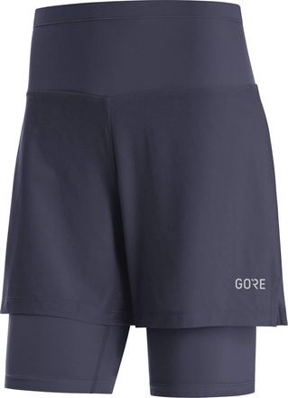 Gore R5 Kurze Damen 2in1 Laufhose, 34, Marineblau