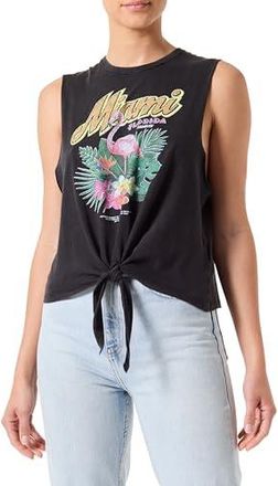 Only Onllucy S/L Knot Eagle Top Box JRS, Noir, S Femme