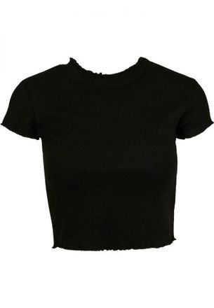 Urban Classics Rundhalsshirt Ladies Cropped Rib Tee 2-Pack Damen T-Shirt