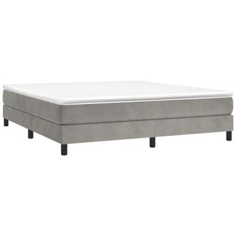 vidaXL Sommier &agrave; lattes de lit Gris clair 160x200 cm Velours