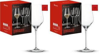Spiegelau Champagner Gl&auml;ser 310 ml, 4 St&uuml;ck, Style, 4670185, Sektgl&auml;ser aus Kristallglas, Champagnergl&auml;ser sp&uuml;lmaschinenfest (Packung mit 2)