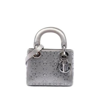 Dior Sac &agrave; main Pre-owned Lady Dior - Femme - Pre-owned - Gris - Taille: ONE Size