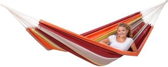 Amazonas Sandals Barbados - Klassische brasilianische XL Hängematte für 2 Personen | Handgefertigt, aus recycelten Materialien | Liegefläche 230x150cm | Belastbar bis 