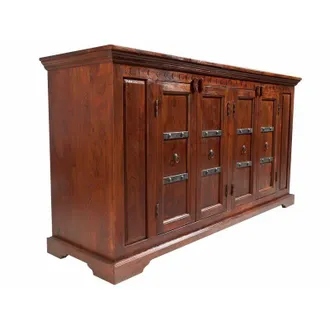 Massivmoebel24 Sideboard Akazie 171x50x90 nougat lackiert oxford 403