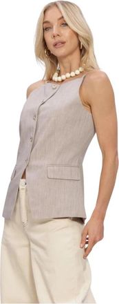 Object Objivalo SL Re Weste - - Jackets - Damen - Beige - L