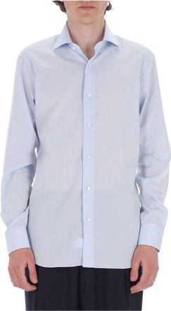 Barba Homme, Chemises, Bleu, Taille: 2XL Camicia in popeline di cotone