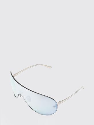 Gucci Shield-Sonnenbrille im Aviator-Stil aus Metall mit graviertem Logo